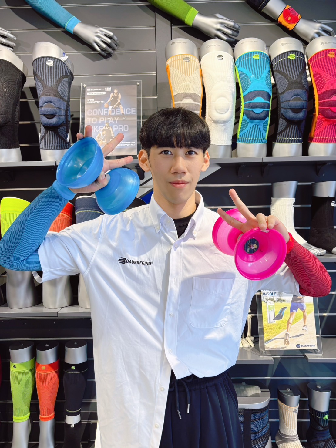 “ディアボロ王子” 王子昀（Wang Tzu Yun）選手がBAUERFEIND FLAGSHIP TOKYO で演技を披露｜Bauerfeind(バウアーファインド)